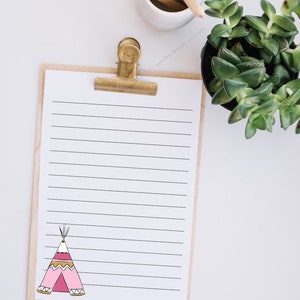 Printable Boho Note Pages / Bohemian Note Paper / Writing Paper / Blank ...