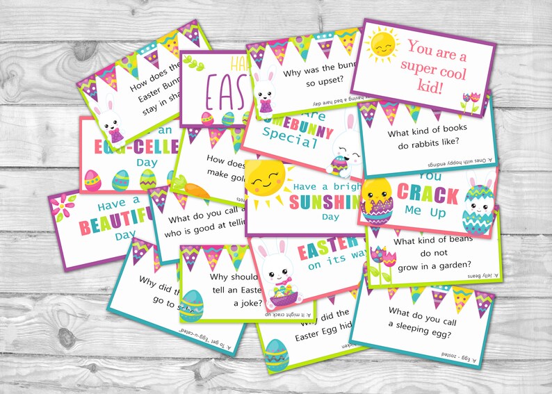 Printable Lunch Box Notes, Easter Lunchbox Notes, School Lunch Notes ...