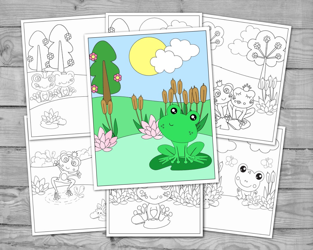Printable Coloring for Kids, Frog Activity Coloring Pages, Kids ...