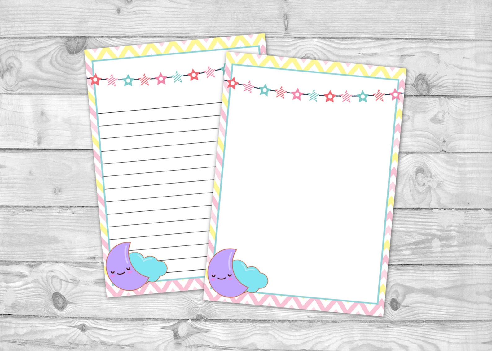 Printable Note Paper Kawaii Stationery Cute Writing Paper - Etsy