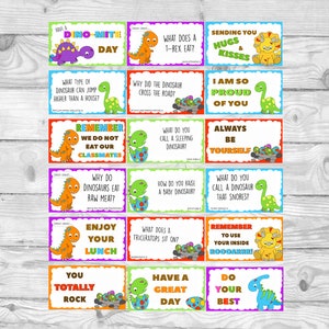 Printable Dinosaur Lunch box notes School Lunch Notes | Etsy