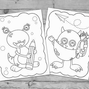 Printable Coloring for Kids, Back to School Activity Coloring Pages ...