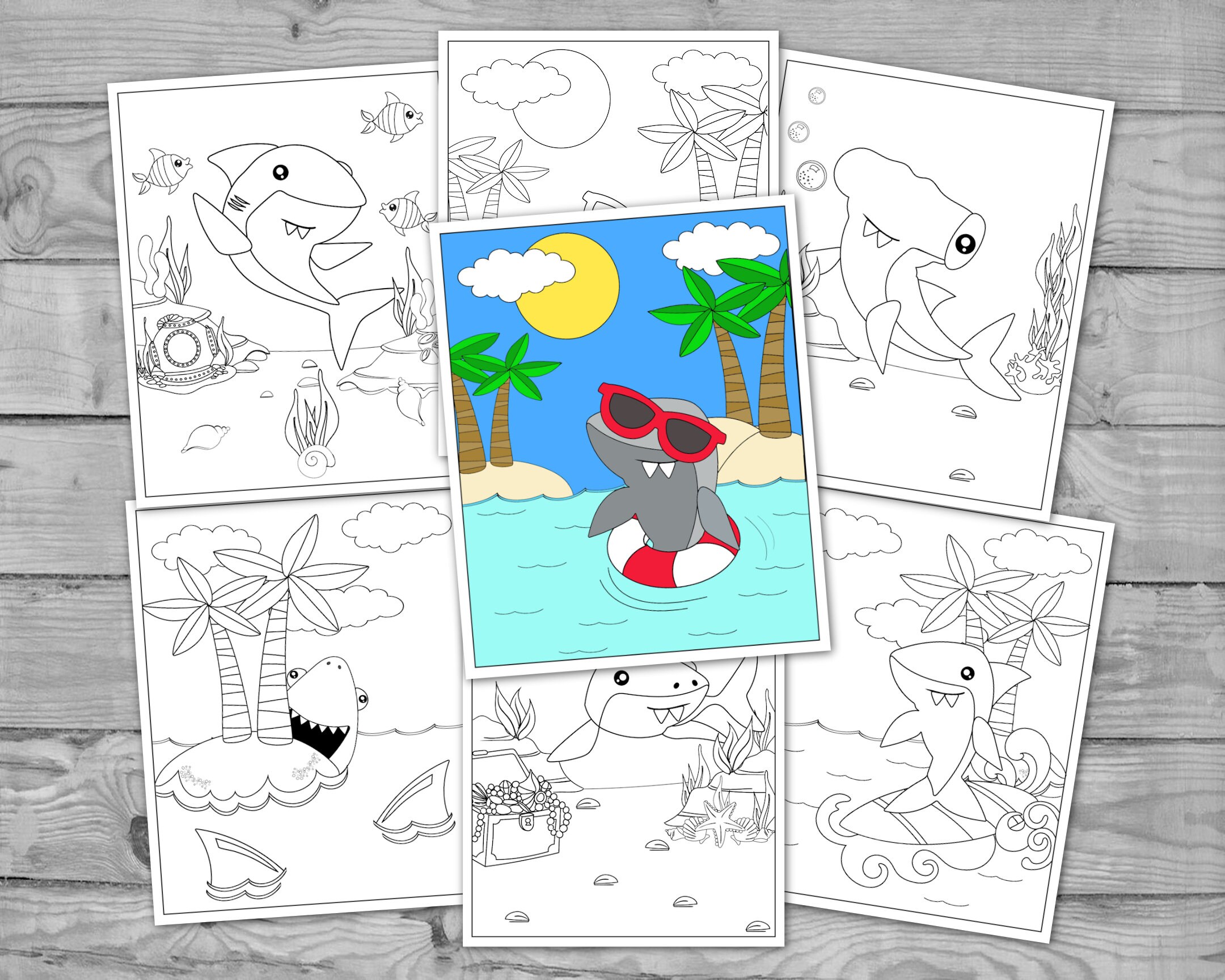 Printable Shark Coloring for Kids, Shark Activity Coloring Pages, Kids ...