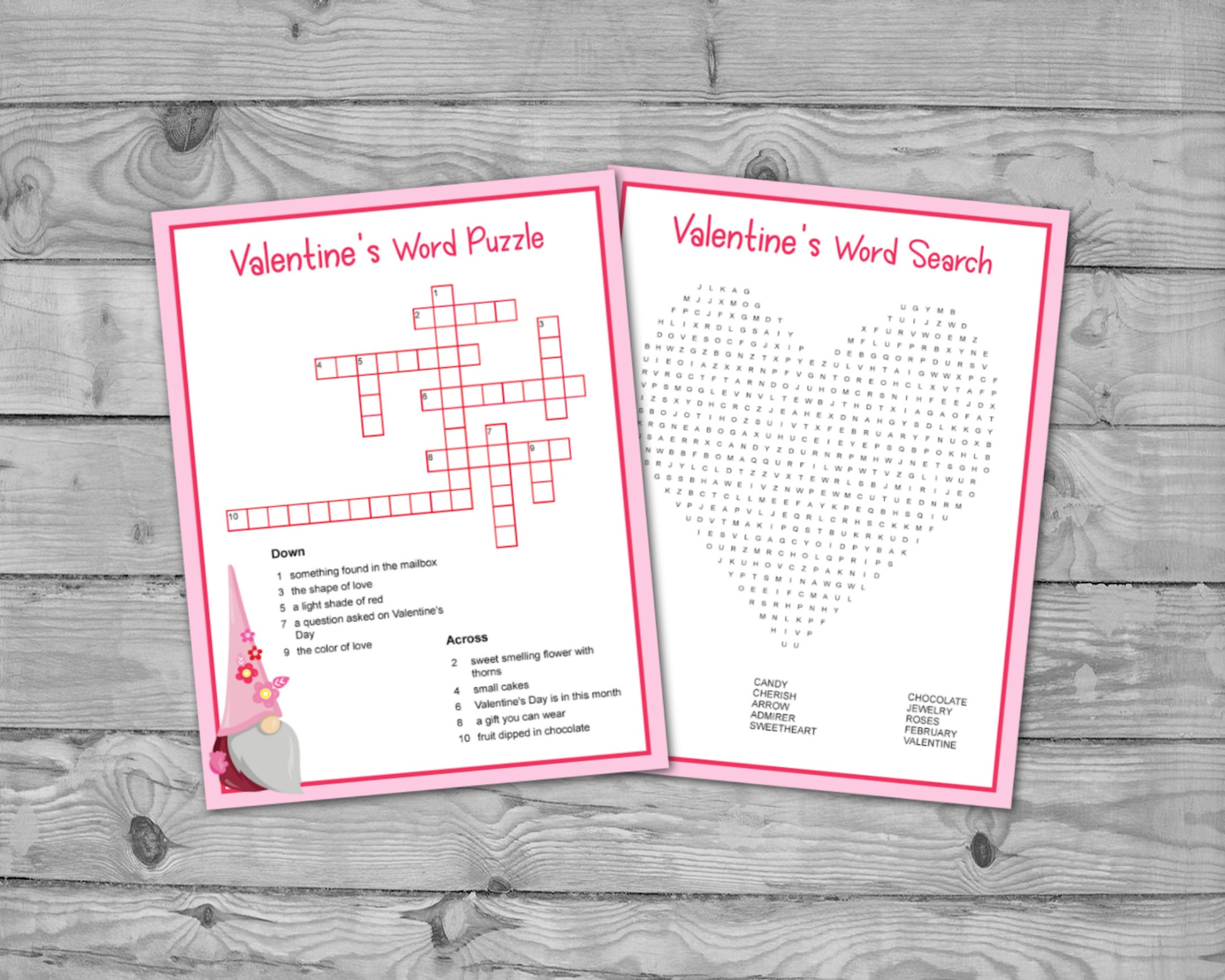 Printable Valentine's Game Pack, Valentine Party Games, Printable ...