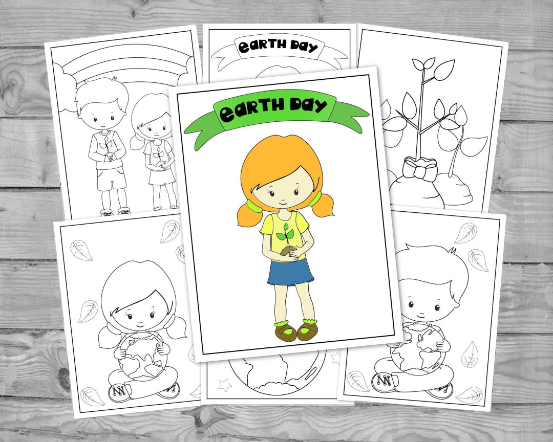 Printable Earth Day Coloring for Kids, Earth Day Activity Coloring ...