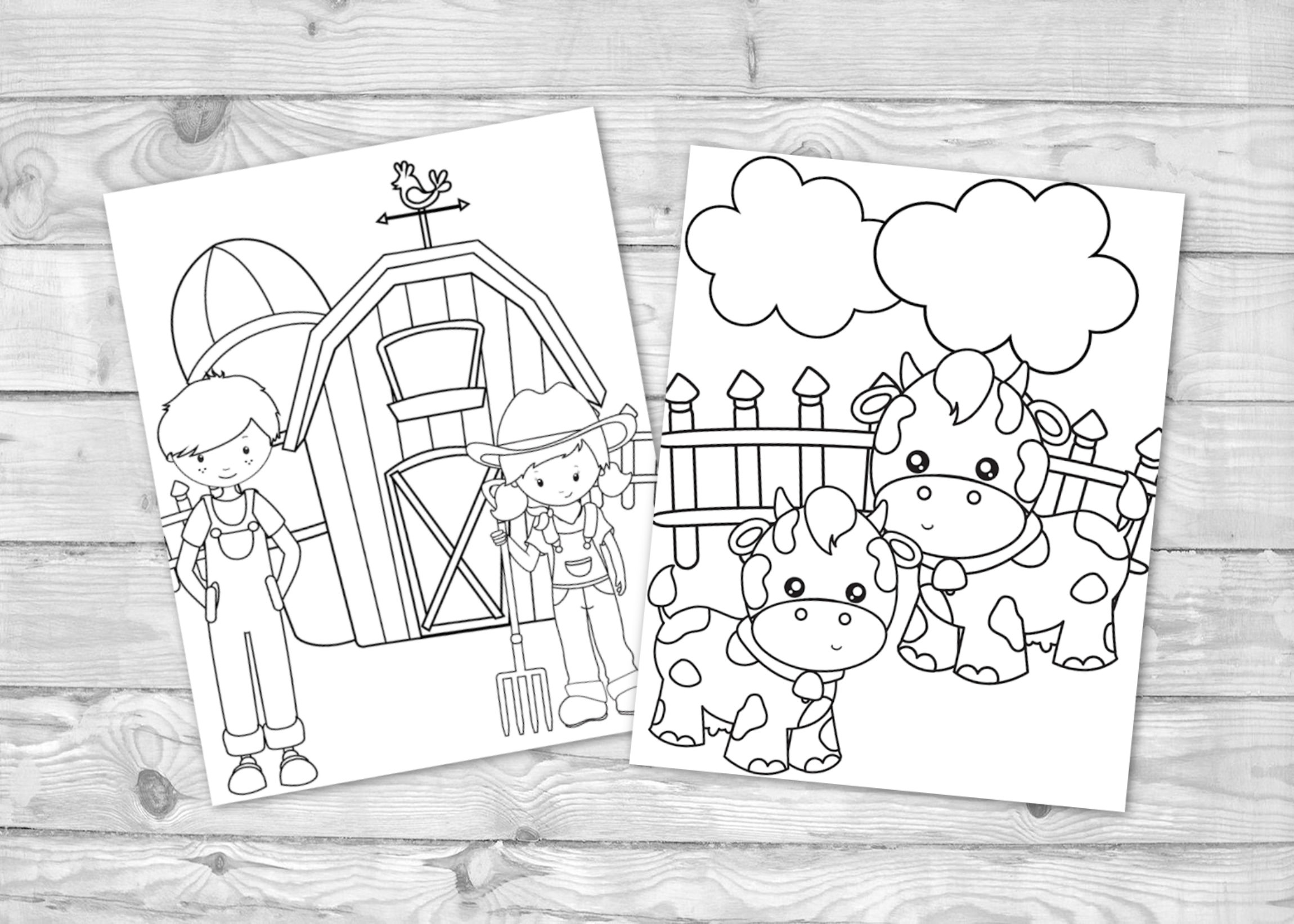 Printable Coloring for Kids, Farm Activity Coloring Pages, Kids Farm ...