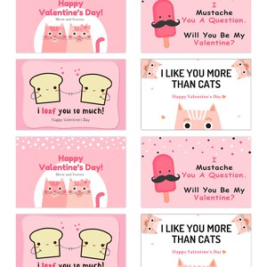 Printable School Valentine Card, Kids Valentines Exchange Cards ...