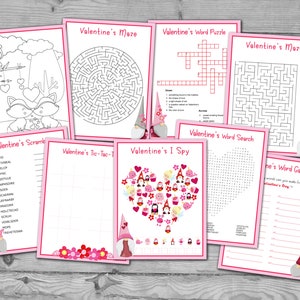 Printable Valentine's Game Pack, Valentine Party Games, Printable ...