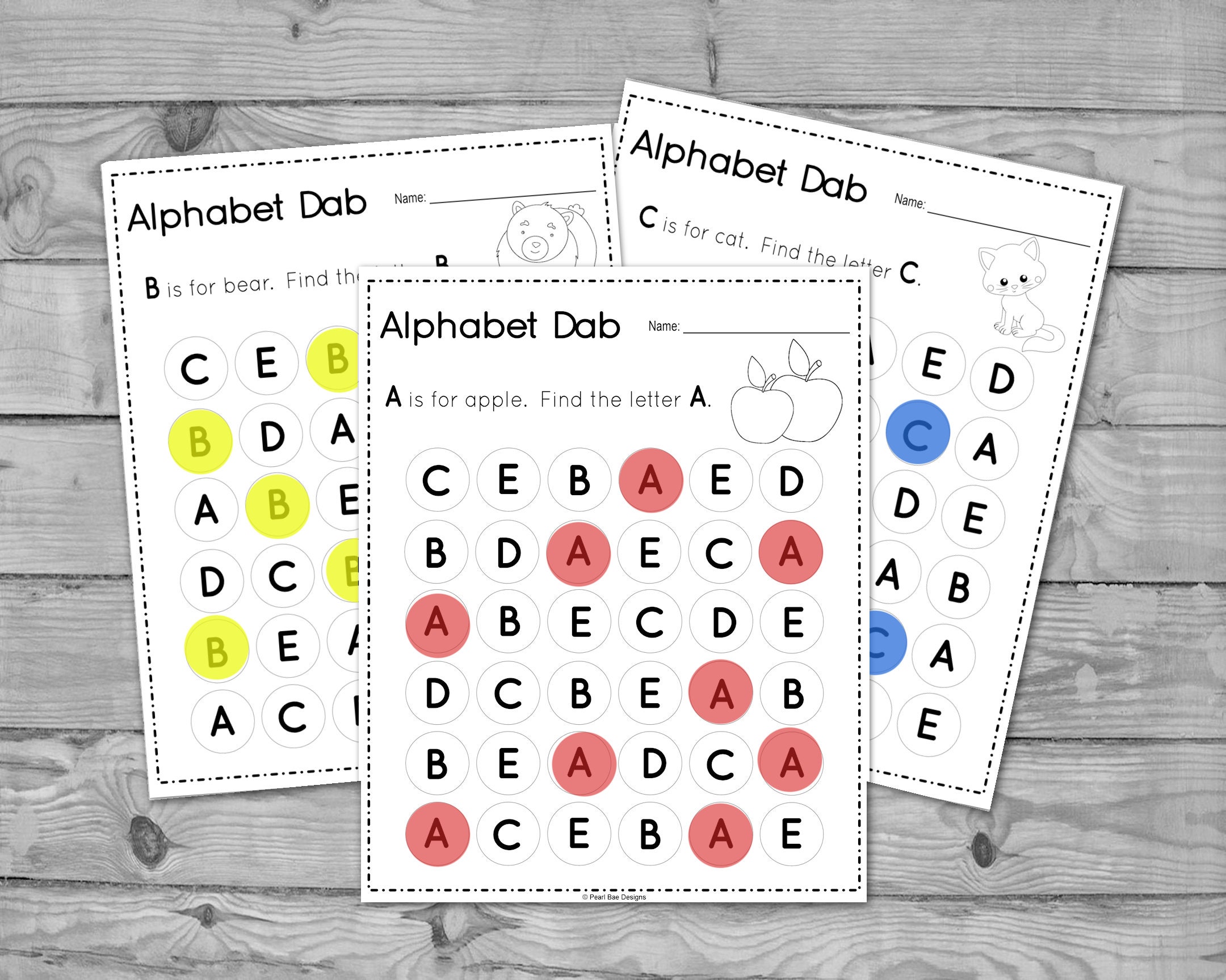 Printable Preschool Phonics Worksheets, Uppercase Alphabet Letters A-Z ...