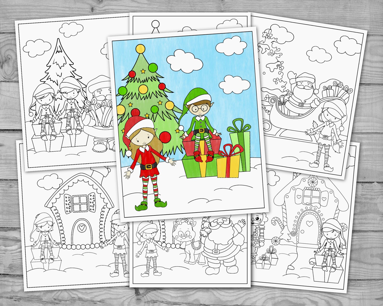 Printable Christmas Coloring for Kids, Holiday Activity Coloring Pages ...