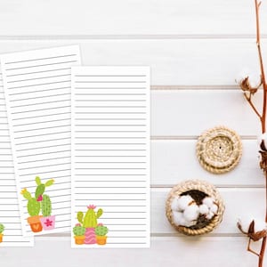 Printable Cactus Stationary Set, Succulent Paper, Cactus Note Paper ...