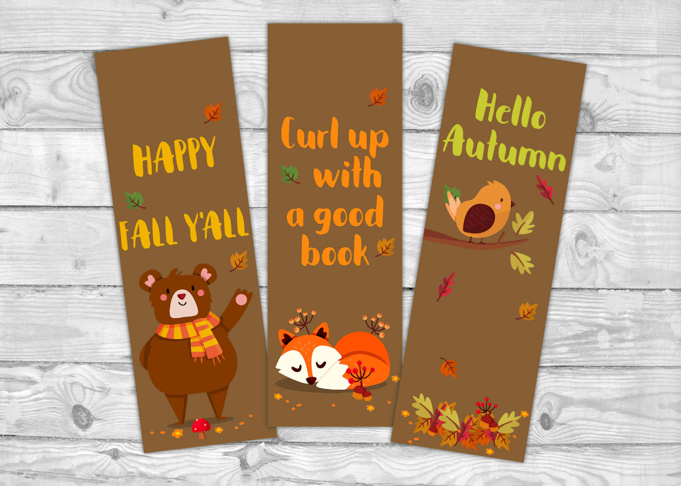 Printable Autumn Bookmarks, Student Gifts, Fall Bookmarks for Kids - Etsy