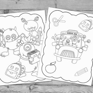 Printable Coloring for Kids, Back to School Activity Coloring Pages ...