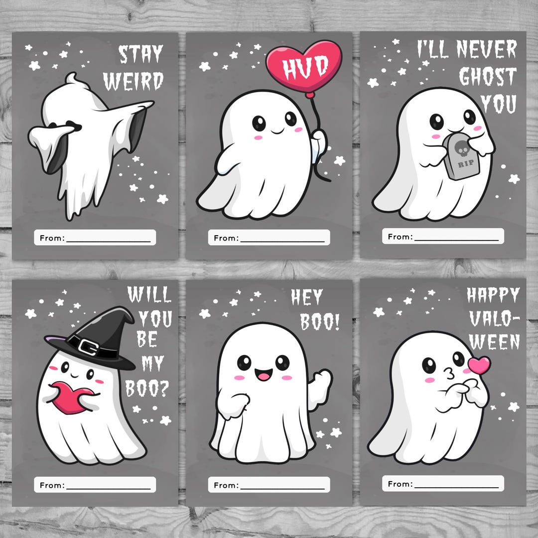 Printable Spooky Valentine’s Day Cards | Kawaii Goth Valentine's Cards ...
