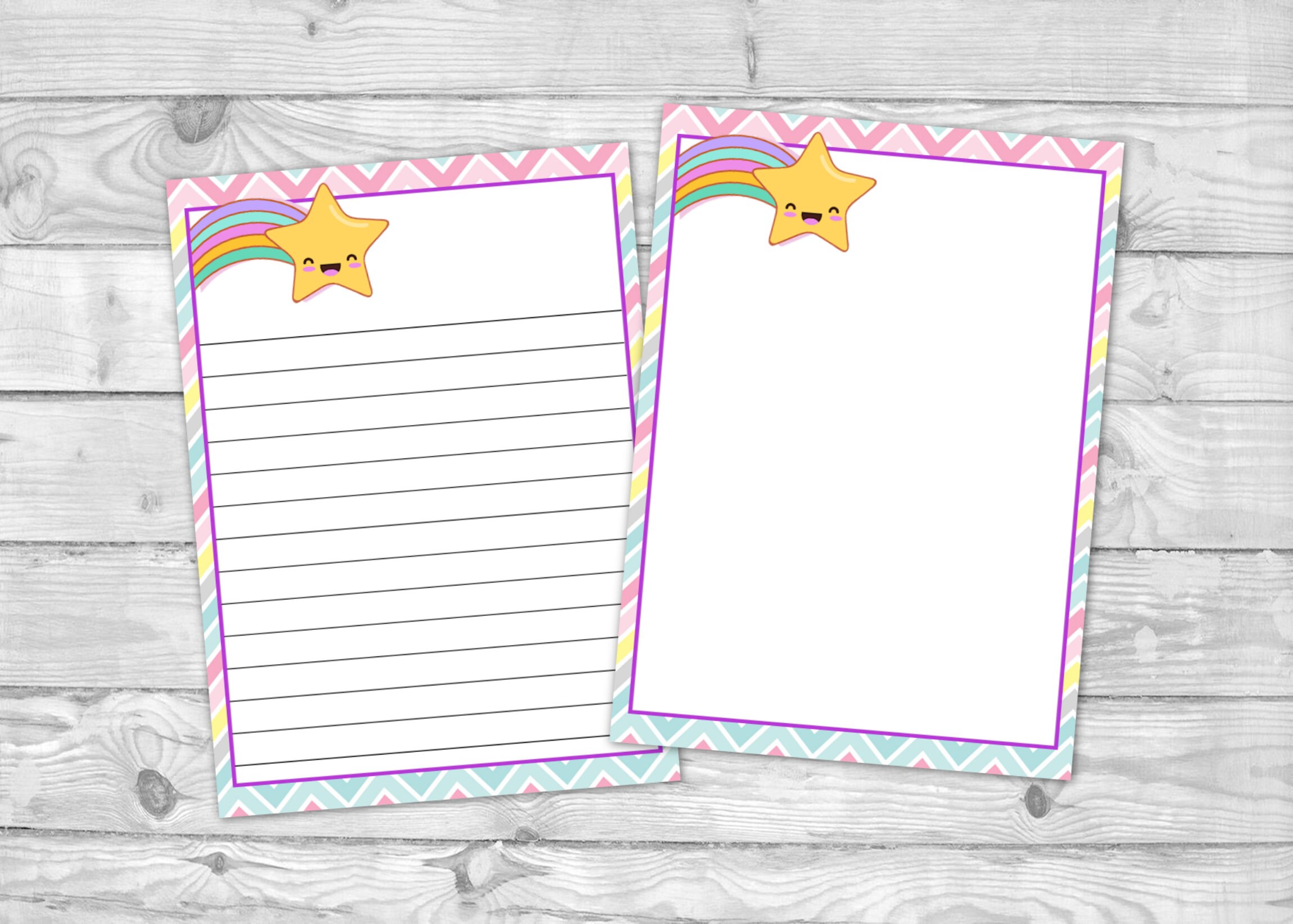 Printable Note Paper Kawaii Stationery Cute Writing Paper - Etsy