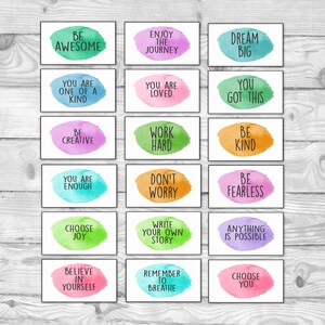 Printable Kindness Notes, Motivational Cards, Lunchbox Notes - Etsy