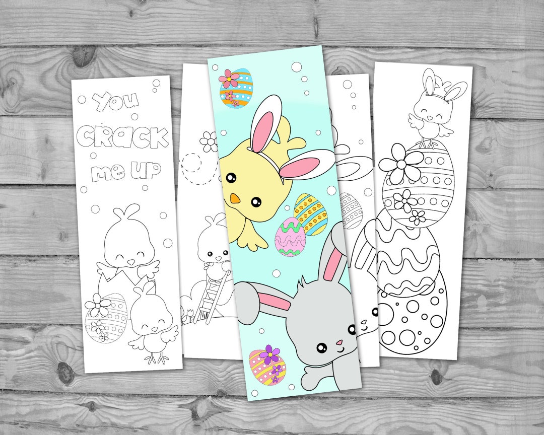 Printable Easter Bookmarks, Coloring, Student Gifts, Printable Favors ...