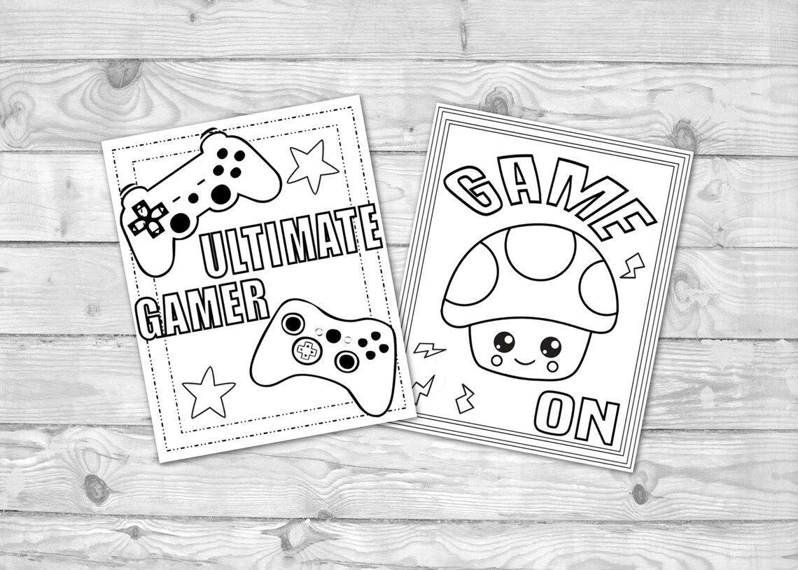 Printable Video Game Coloring Pages for Kids - Etsy