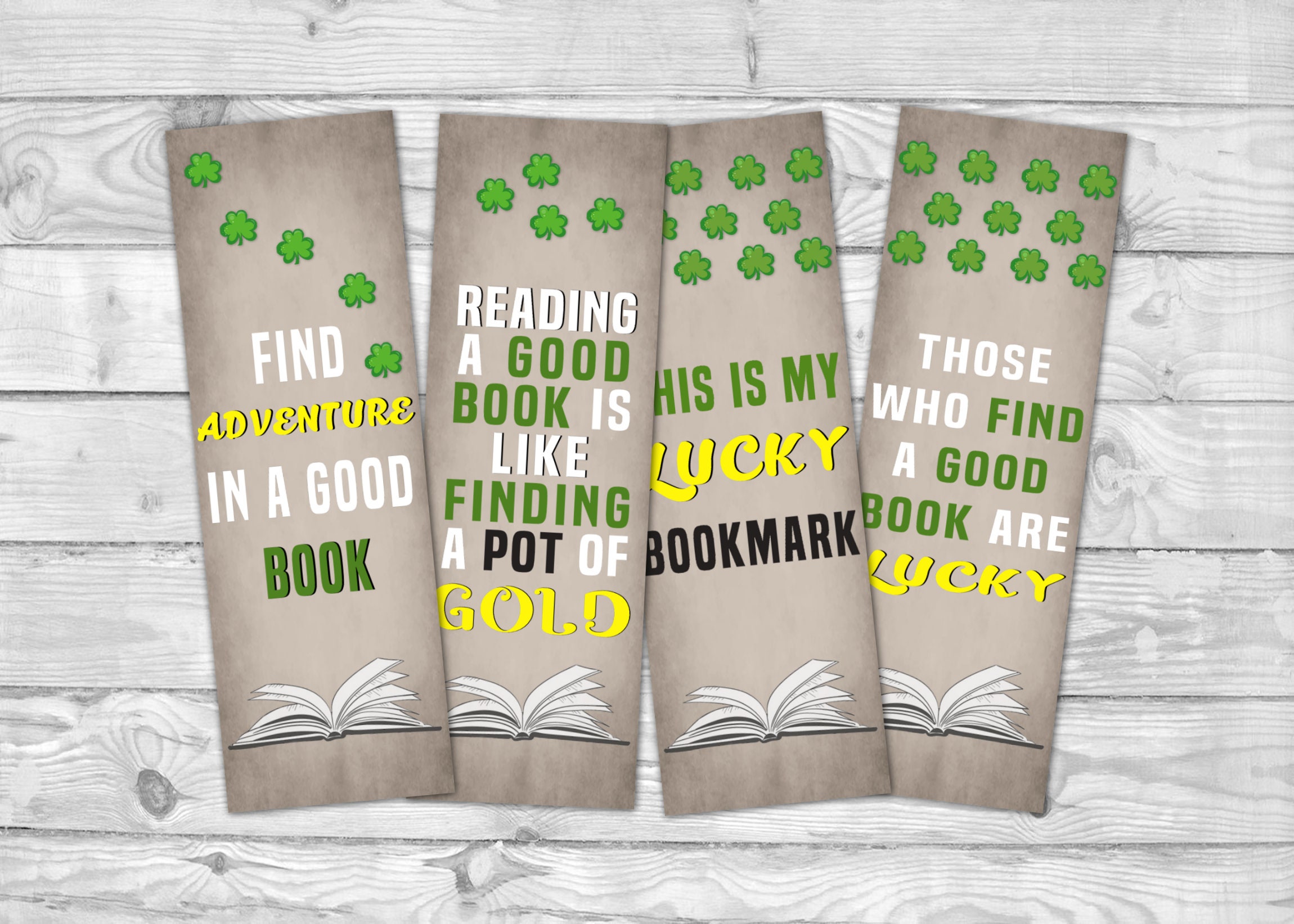 Printable Bookmarks, St Patricks Day Bookmarks, Bookmarks for Book ...