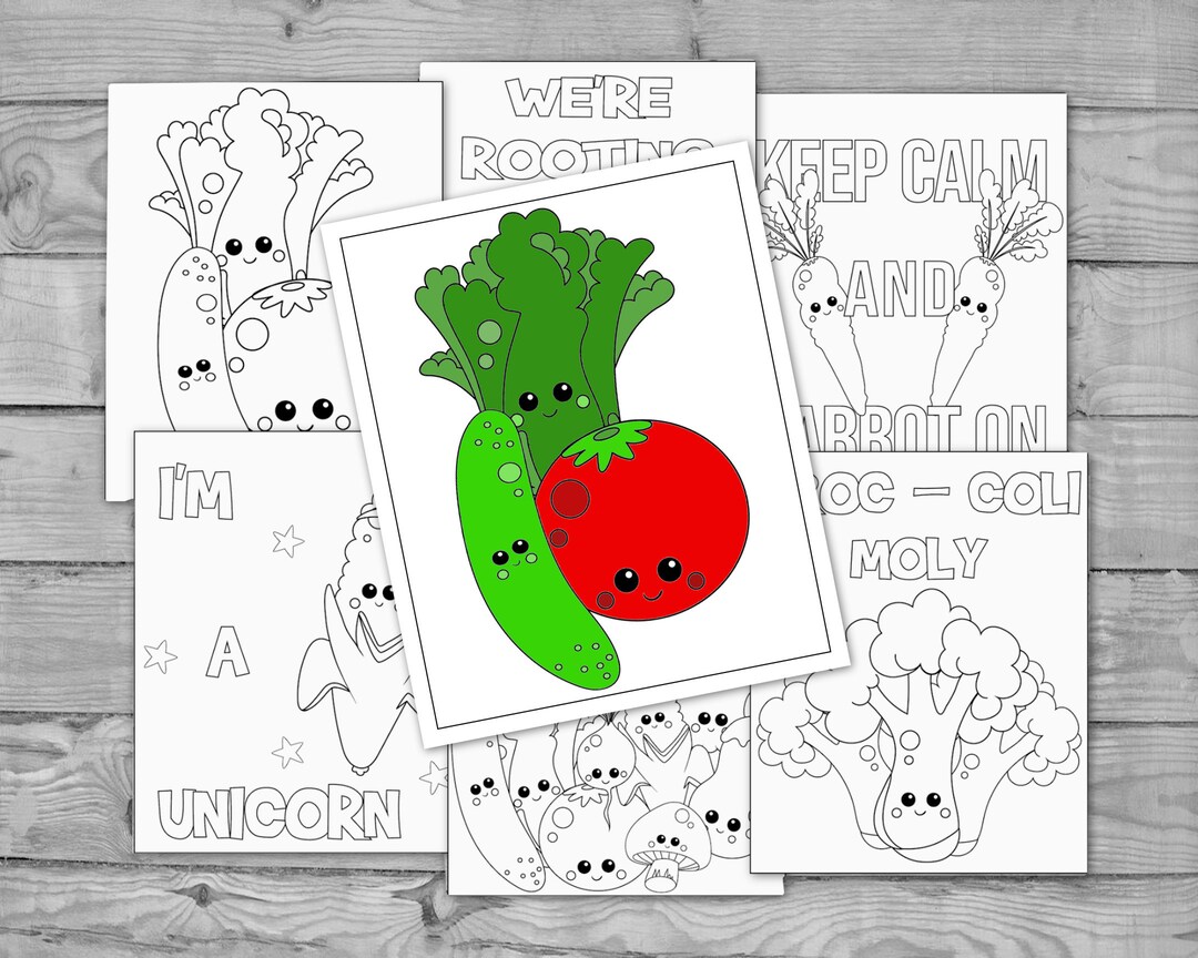 Printable Veggie Coloring for Kids, Vegetable Activity Coloring Pages ...