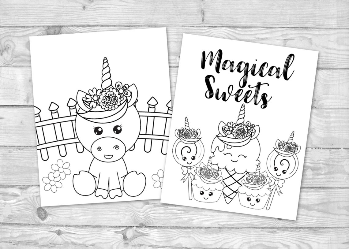 Printable Kawaii Coloring Pages for Kids, Kawaii Activity, Kids ...