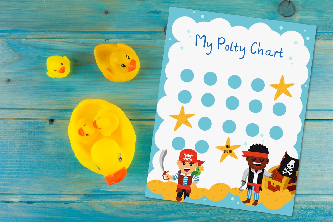 Printable Pirate Potty Chart, Kid's Sticker Chart, Instant Download ...