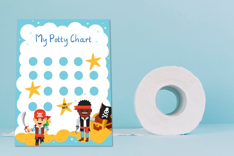 Printable Pirate Potty Chart, Kid's Sticker Chart, Instant Download ...