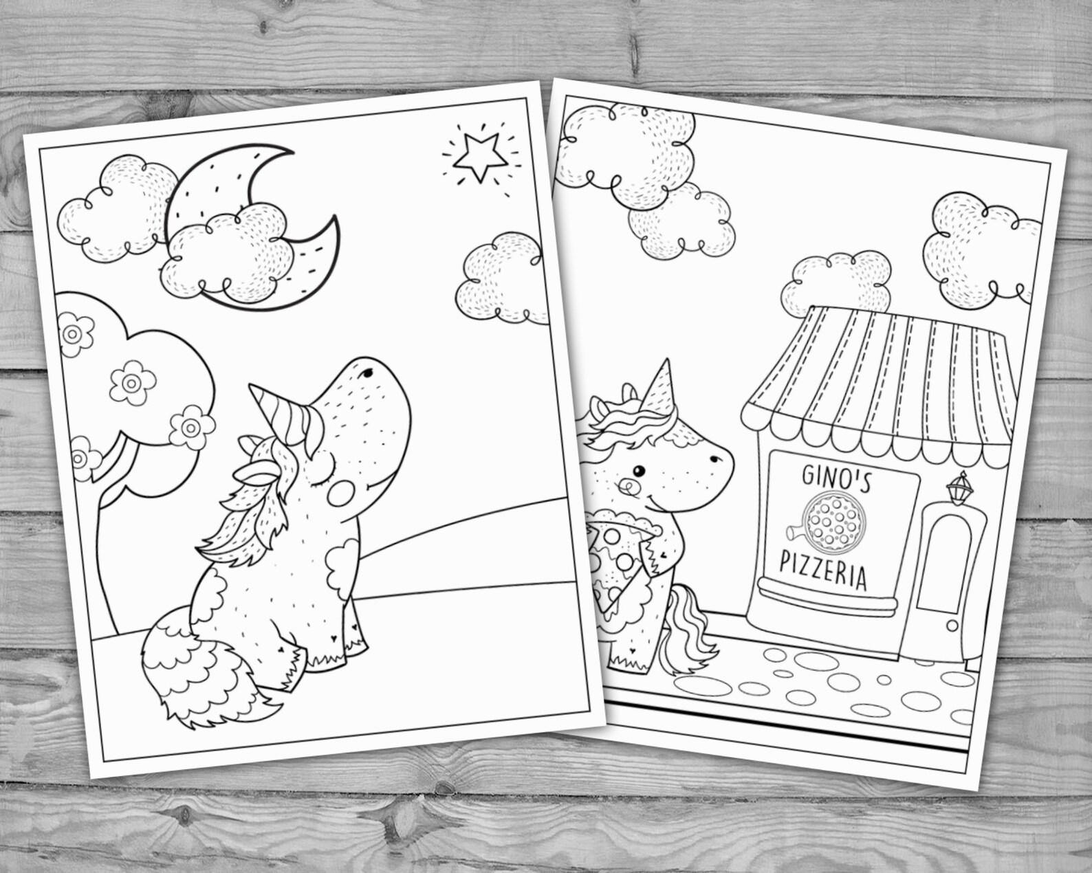 Printable Kawaii Unicorn Coloring Pages for Kids, Unicorn Activity ...