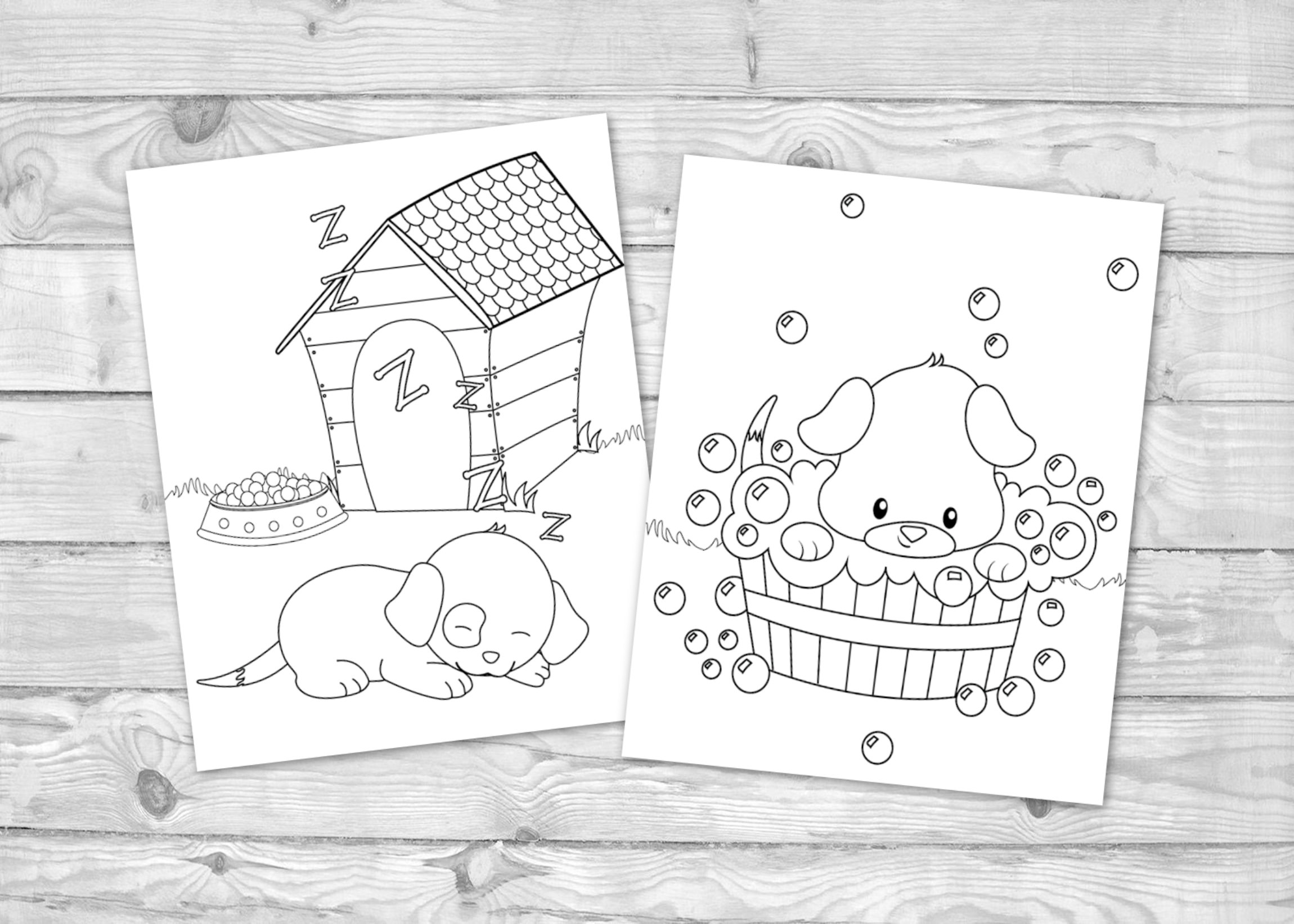 Printable Coloring for Kids Dog Activity Coloring Pages Kids - Etsy