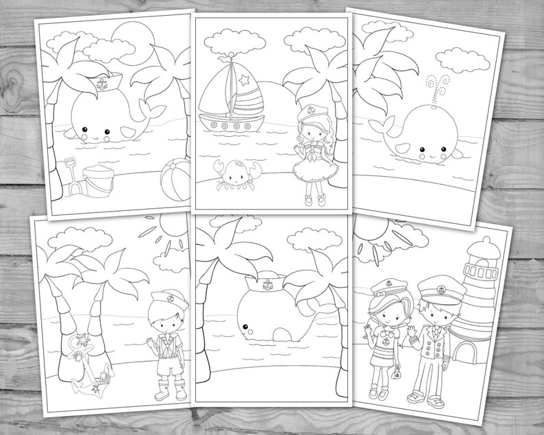 Printable Sailing Coloring for Kids, Nautical Activity Coloring Pages ...