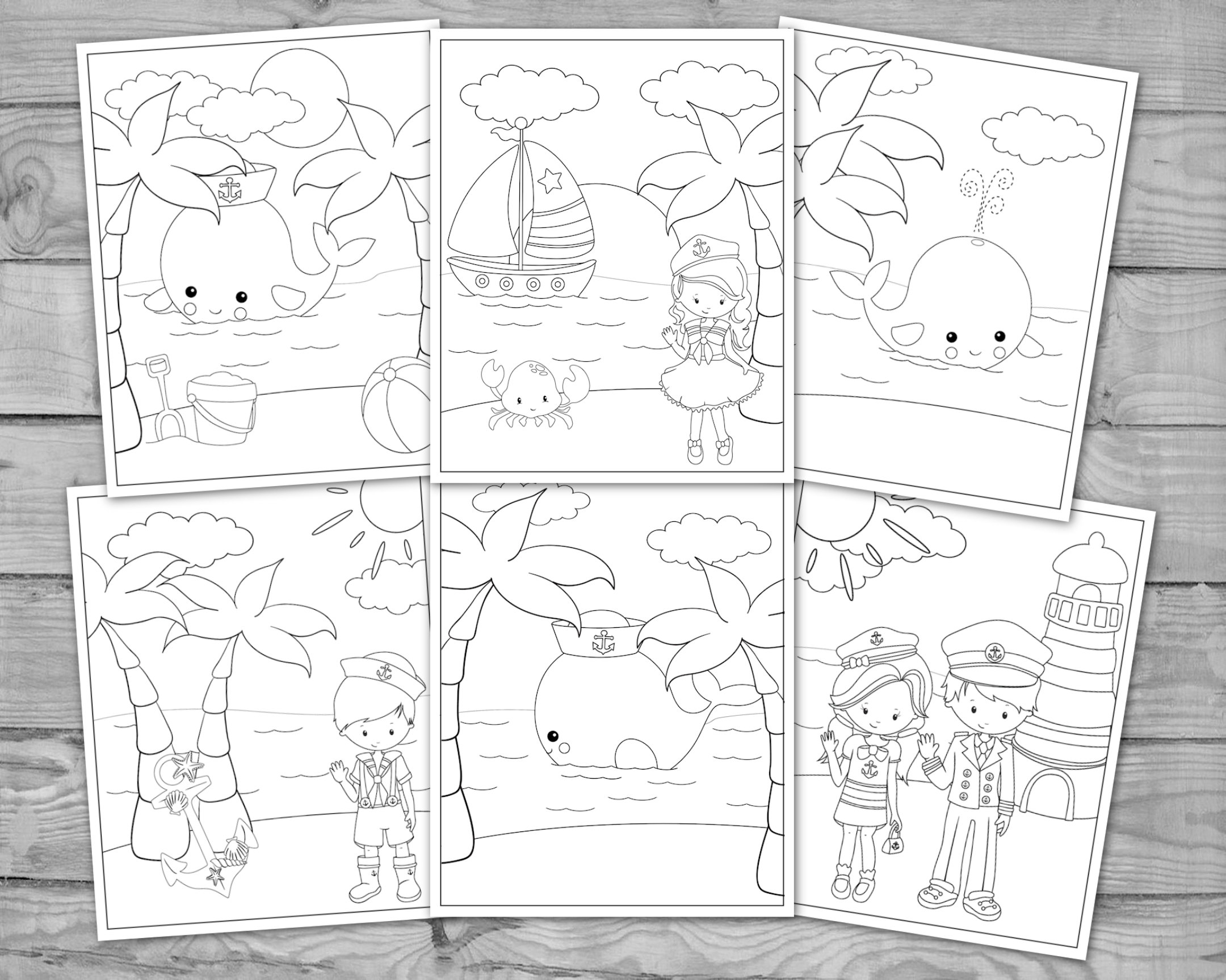 Printable Sailing Coloring for Kids, Nautical Activity Coloring Pages ...