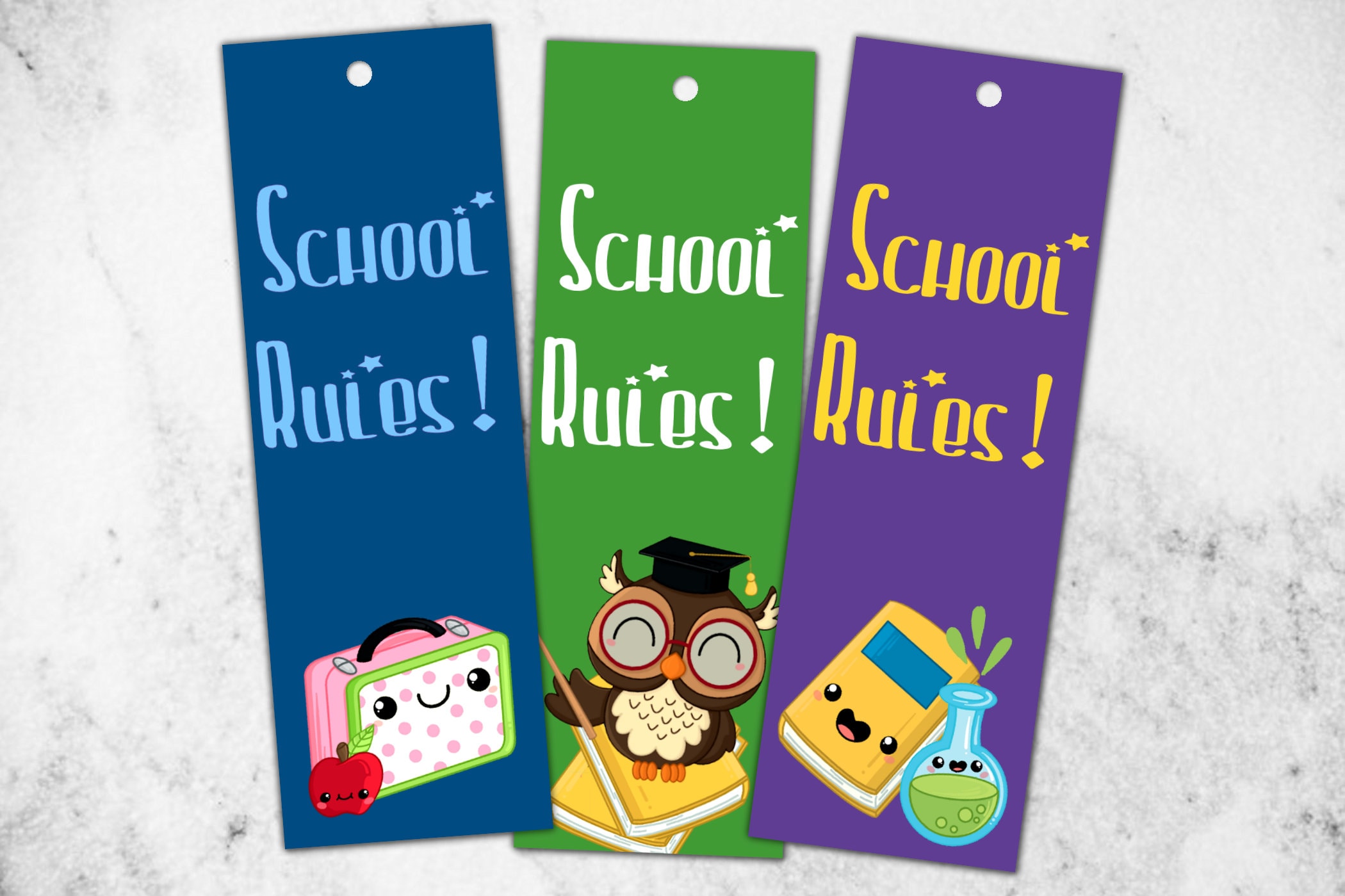 Printable School Bookmarks Student Gifts School Rules - Etsy