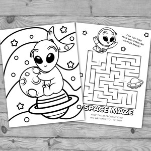 Printable Cute Bold Alien Coloring Pages, Chibi Aliens, Kawaii Alien ...