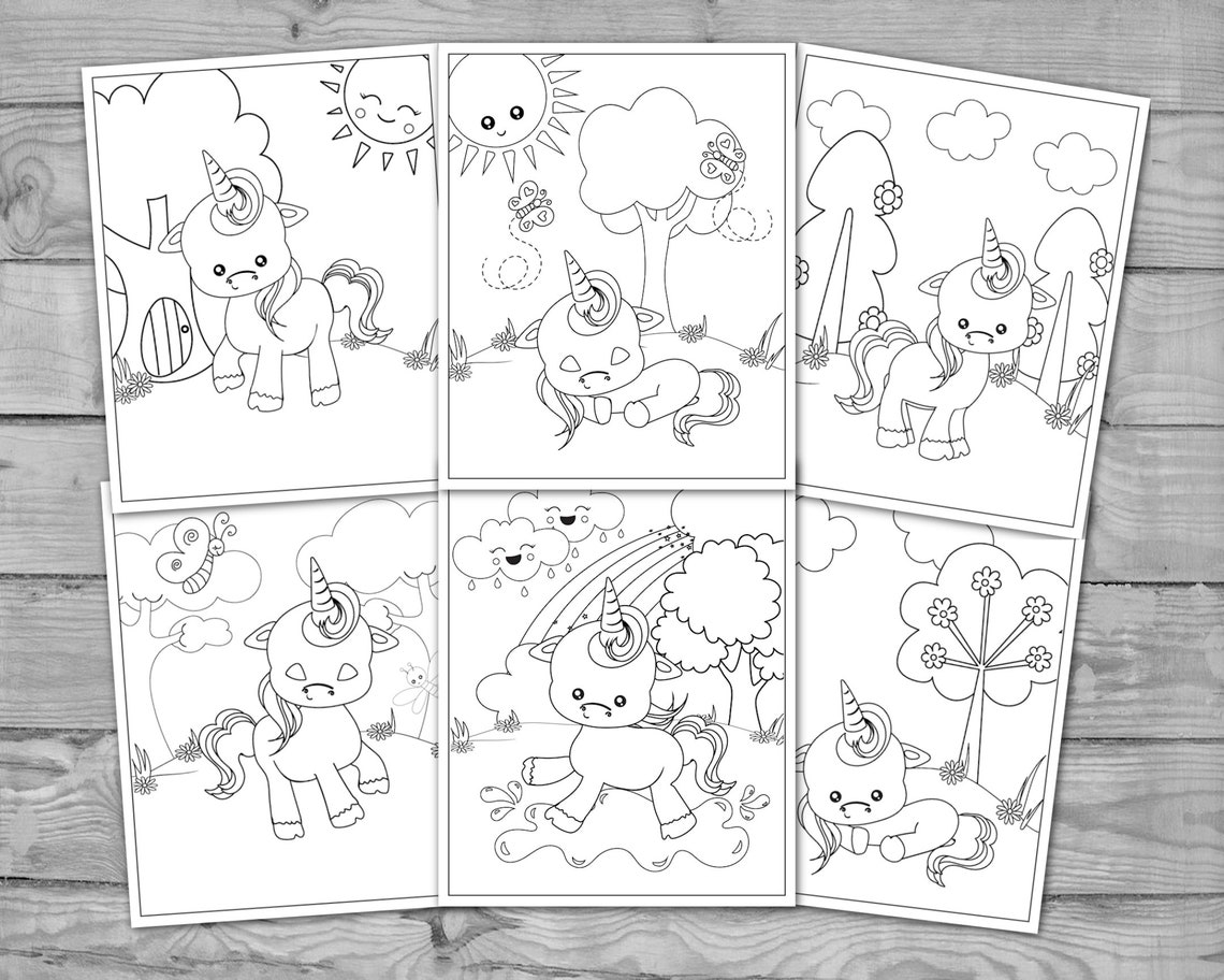 Printable Unicorn Coloring Pages for Kids, Unicorn Activity, Kids ...