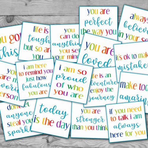 Printable Kindness Notes Motivational Cards Lunchbox Notes - Etsy