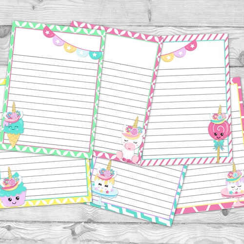 Printable Note Paper Kawaii Stationery Cute Writing Paper - Etsy