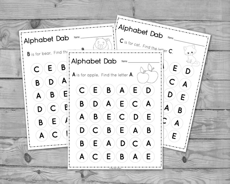 Printable Preschool Phonics Worksheets, Uppercase Alphabet Letters A-Z ...