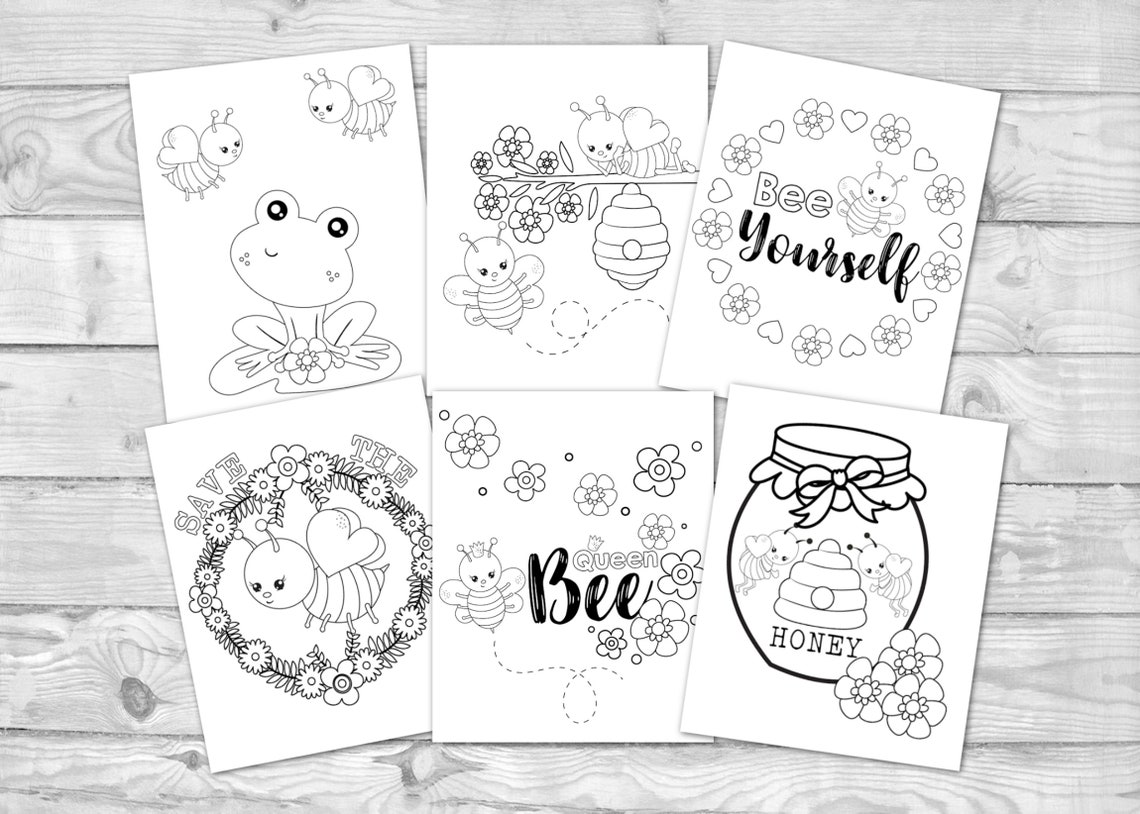 Printable Bumble Bee Coloring for Kids, Cute Buzzy Bee Activity ...