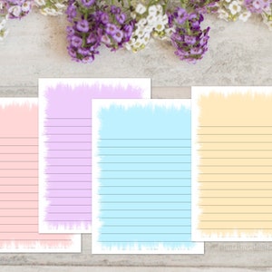 Printable Note Pages / Note Paper / Writing Paper / Blank Notes - Etsy