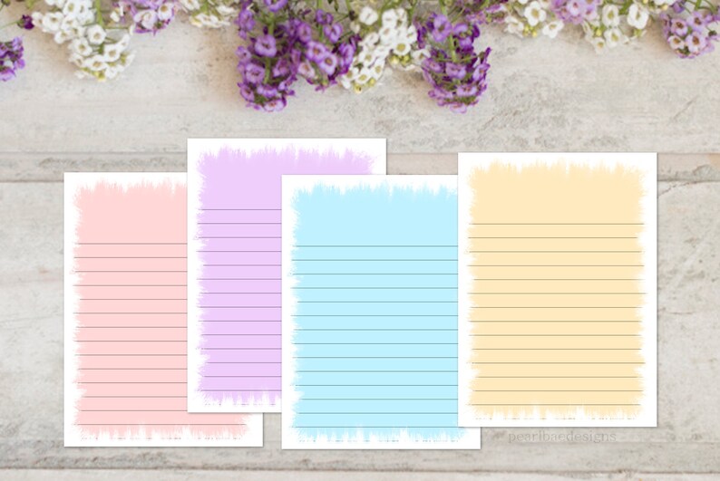 Printable Note Pages / Note Paper / Writing Paper / Blank - Etsy