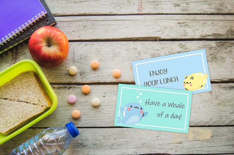 Printable Positive Vibes Kawaii Lunch Box Notes, School Lunch Notes ...