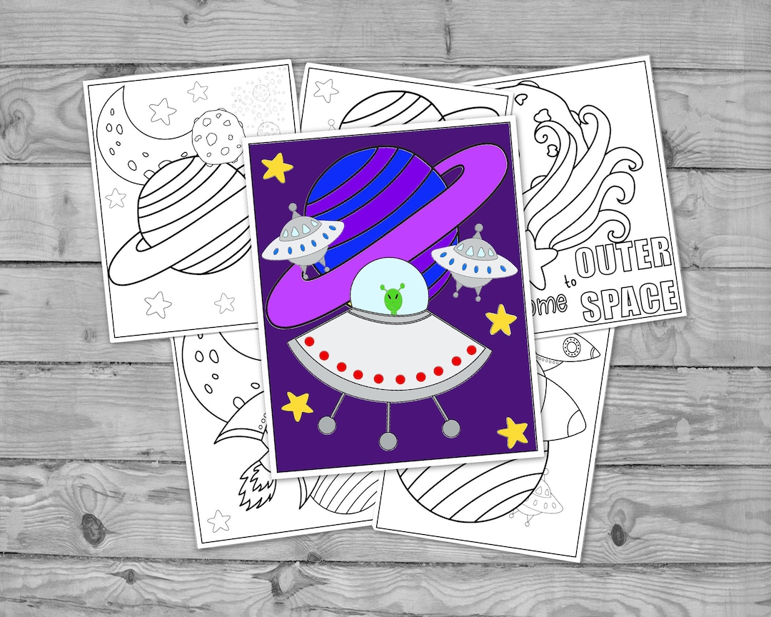 Printable Outer Space Coloring for Kids, Outer Space Activity Coloring ...