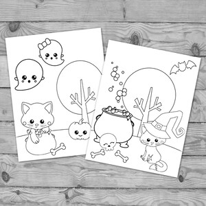 Printable Halloween Coloring for Kids Halloween Activity | Etsy