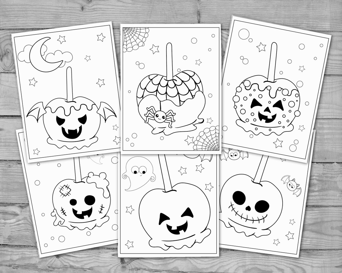 Printable Halloween Coloring for Kids Fall Autumn Activity - Etsy