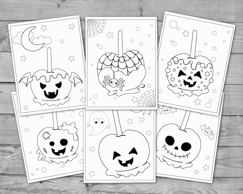 Printable Halloween Coloring for Kids Fall Autumn Activity - Etsy