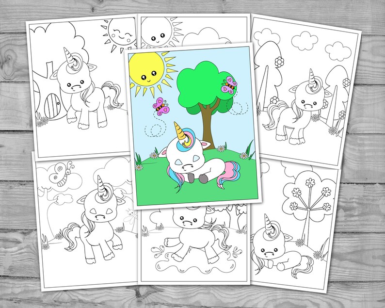 Printable Unicorn Coloring Pages for Kids, Unicorn Activity, Kids ...