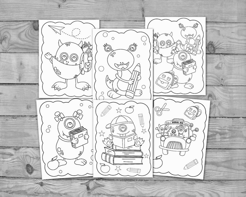 Printable Coloring for Kids, Back to School Activity Coloring Pages ...