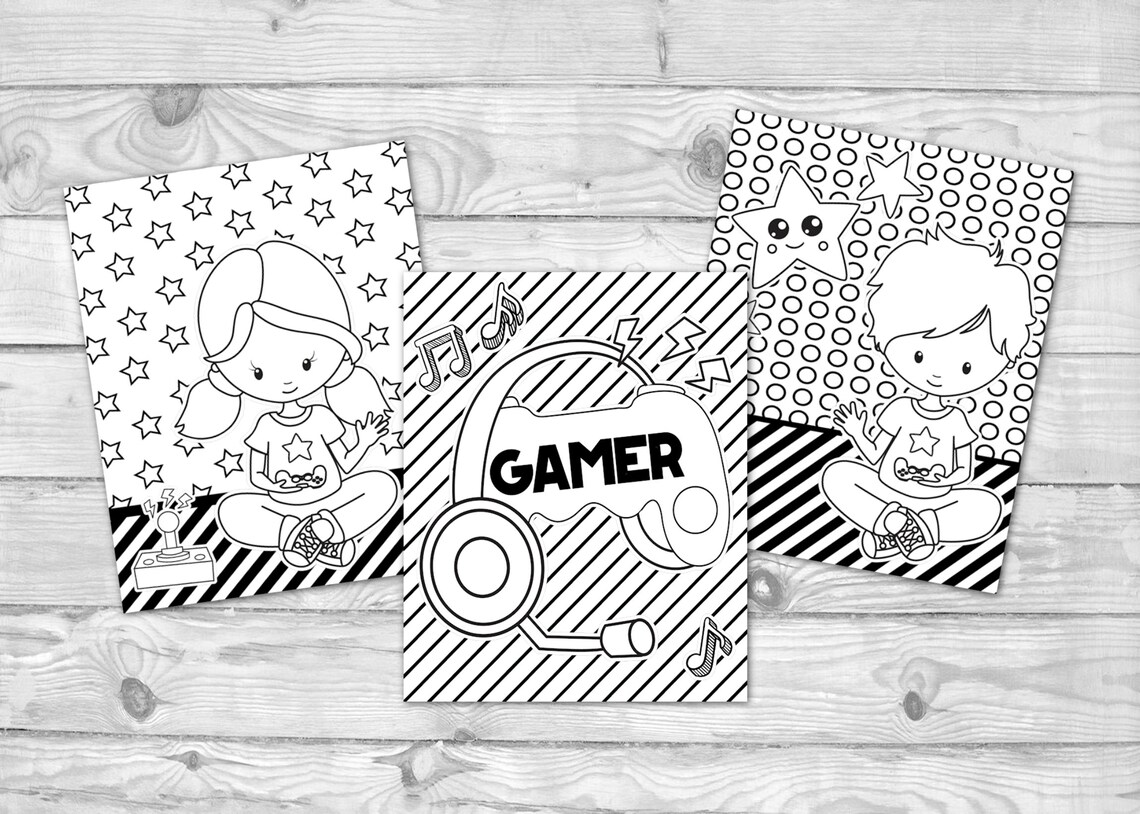 Printable Video Game Coloring Pages for Kids - Etsy