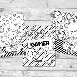 Printable Video Game Coloring for Kids, Gamer Activity Coloring Pages ...