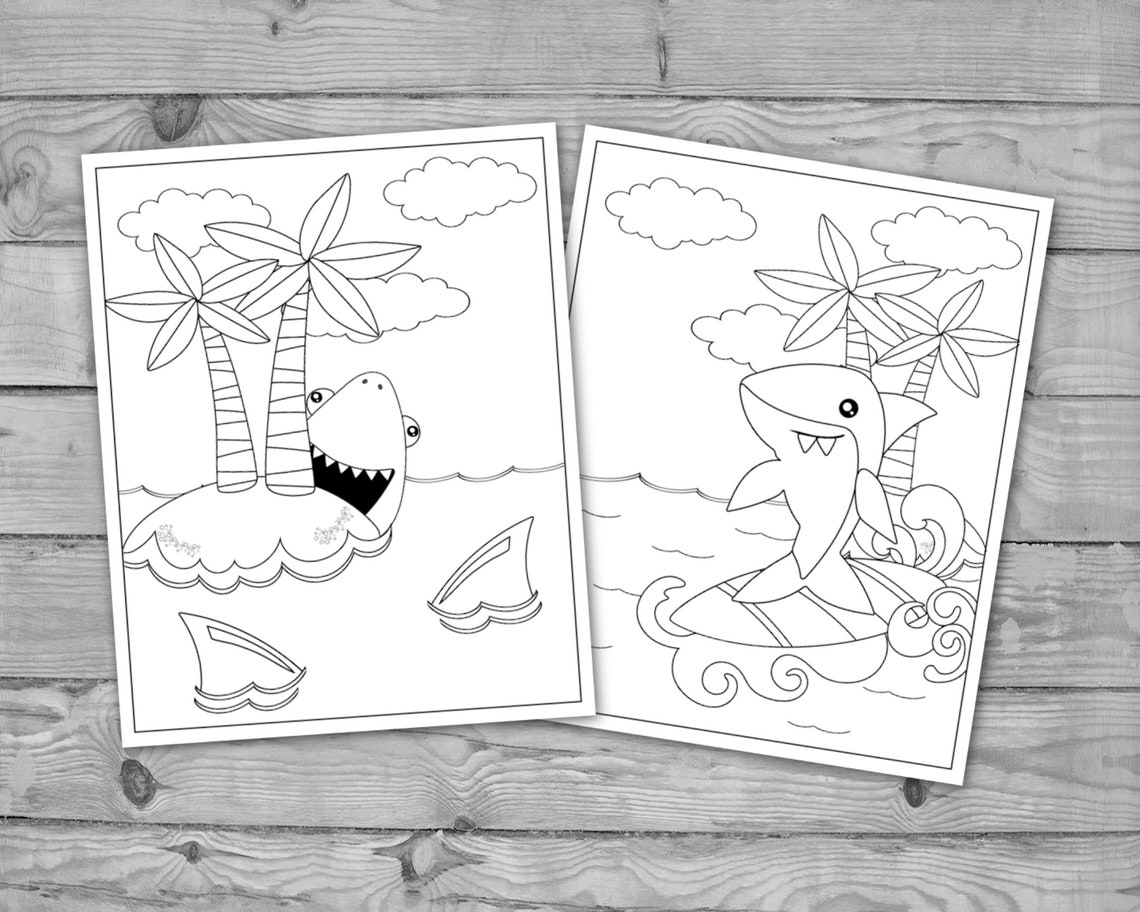 Printable Shark Coloring for Kids, Shark Activity Coloring Pages, Kids ...